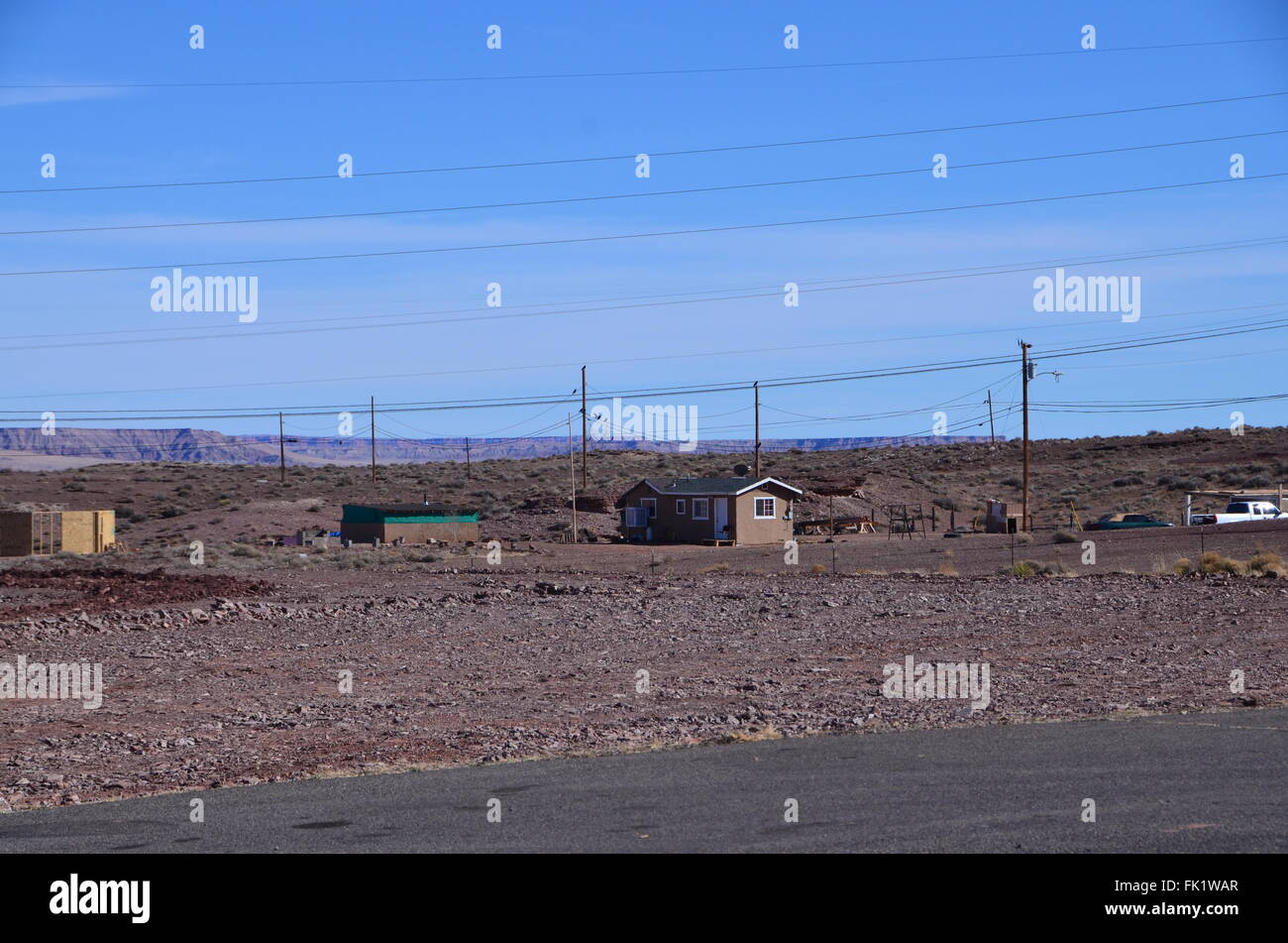 Navajo indian reservation housing poverty hi-res stock photography and ...