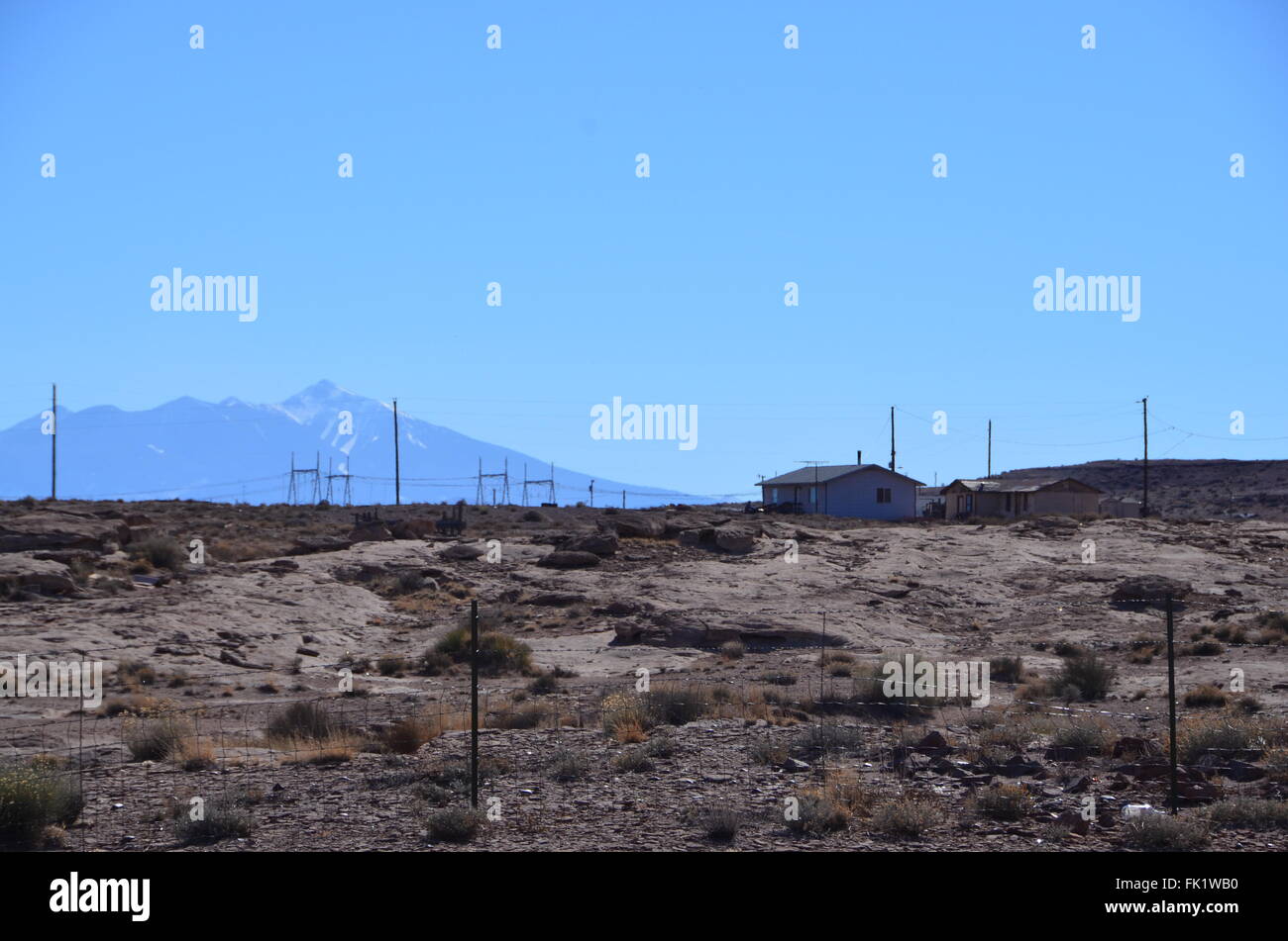 navajo reservation arizona indian housing desert shacks car scrubland ...