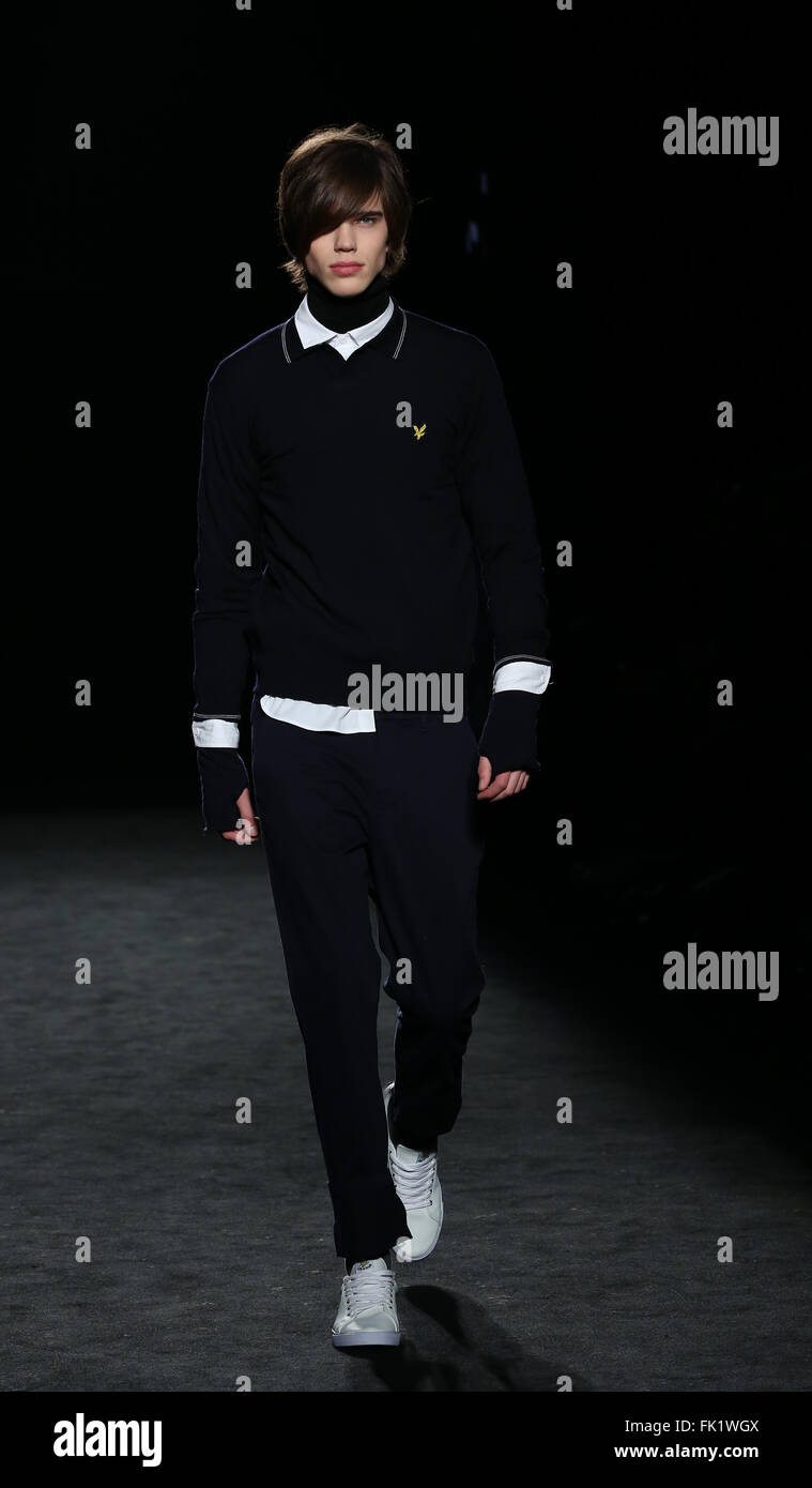 080 Barcelona Fashion Show - Lyle & Scott - Catwalk Featuring: Model ...