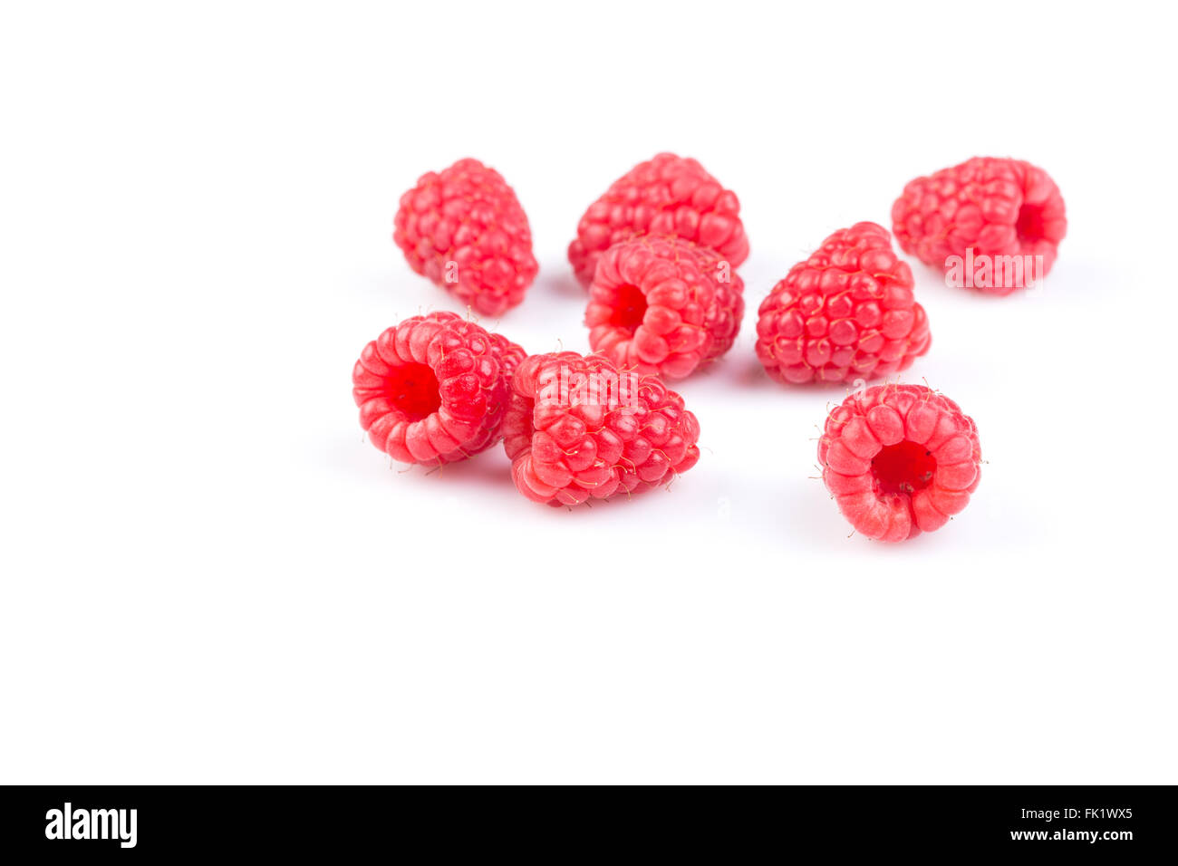 Fresh raspberry isolated on a white background Stock Photo - Alamy