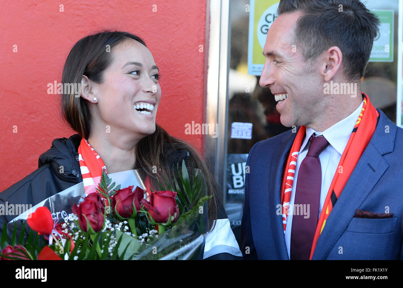 Former NBA player Steve Nash, and his fiancee Lilla Frederick in ...