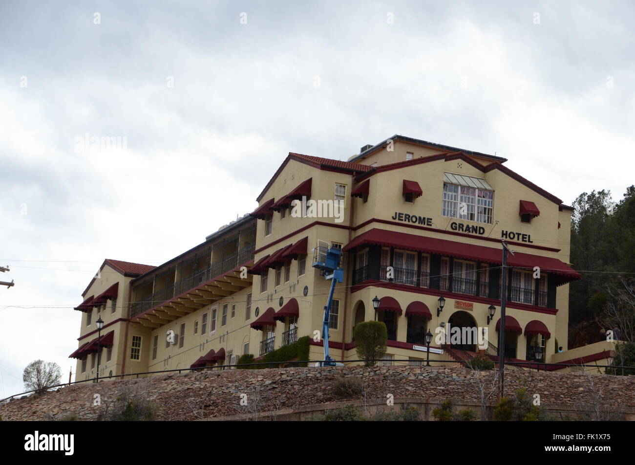 jerome grand hotel arizona haunted ex mental asylum Stock Photo - Alamy