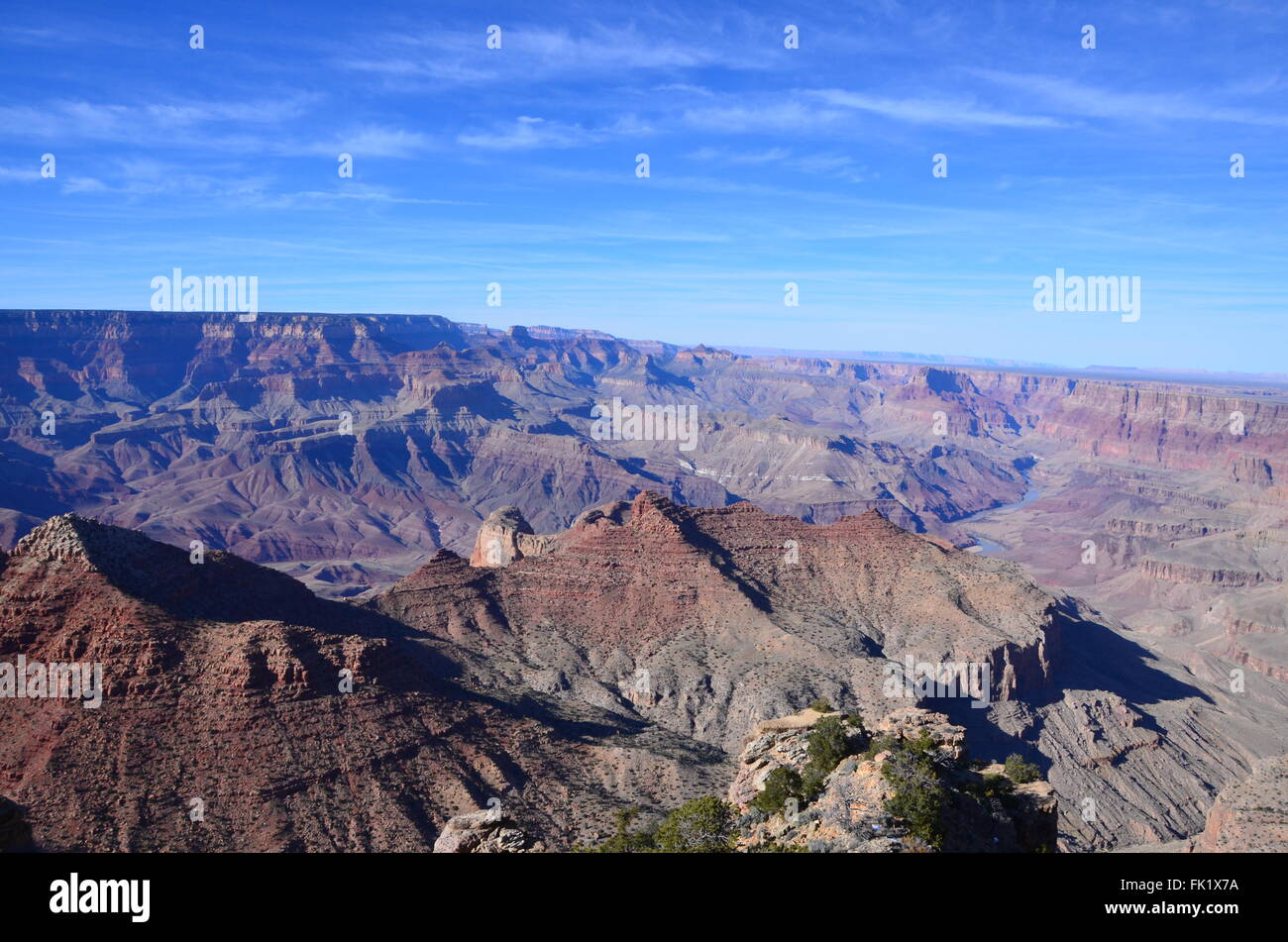 grand canyon arizona blue sky sunny day Stock Photo - Alamy