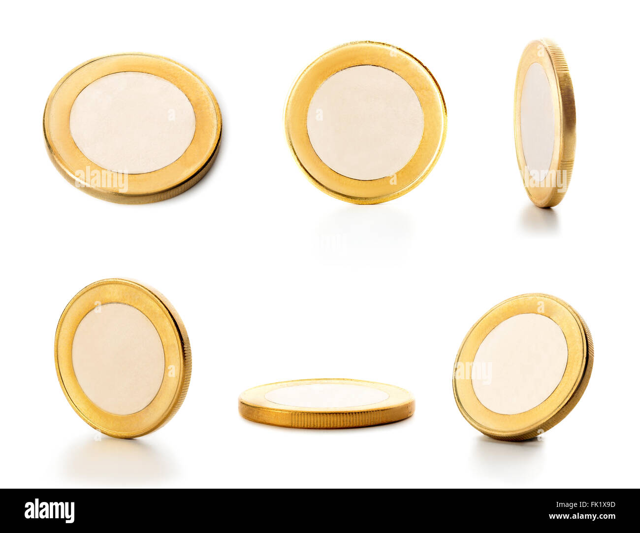 Coins on white Stock Photo - Alamy