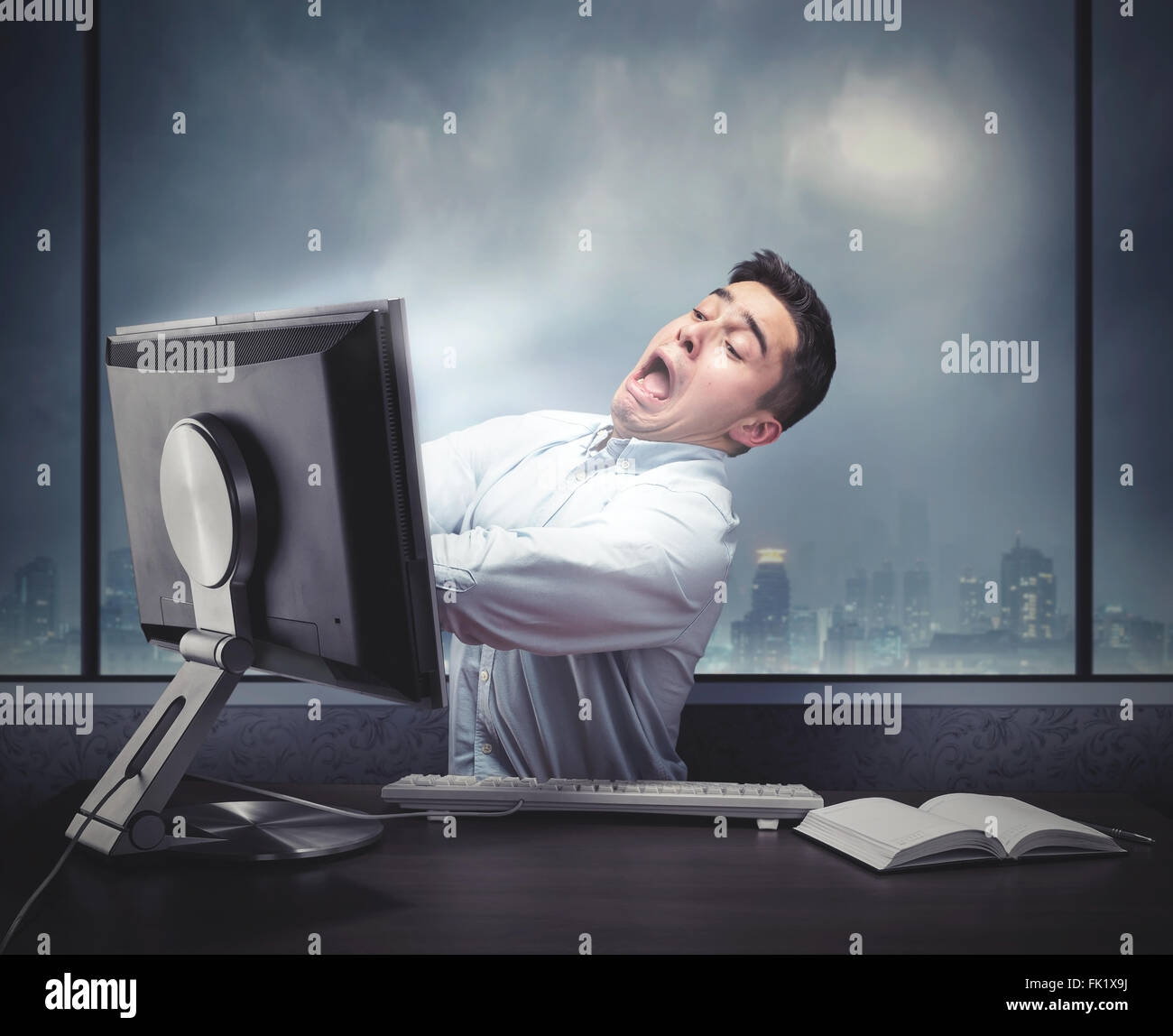 Scared person computer hi-res stock photography and images - Alamy