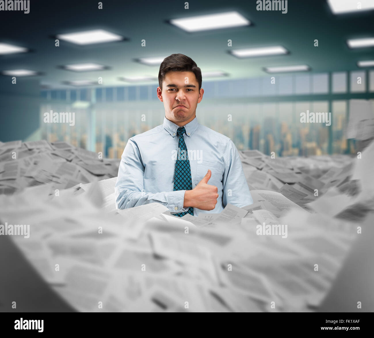 Burried in paper hi-res stock photography and images - Alamy