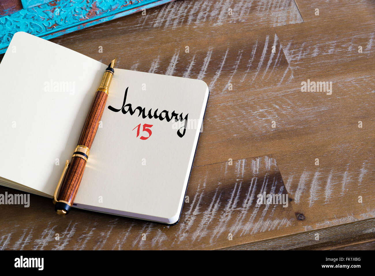 Concept image of January 15 Calendar Day with empty space for text as ...