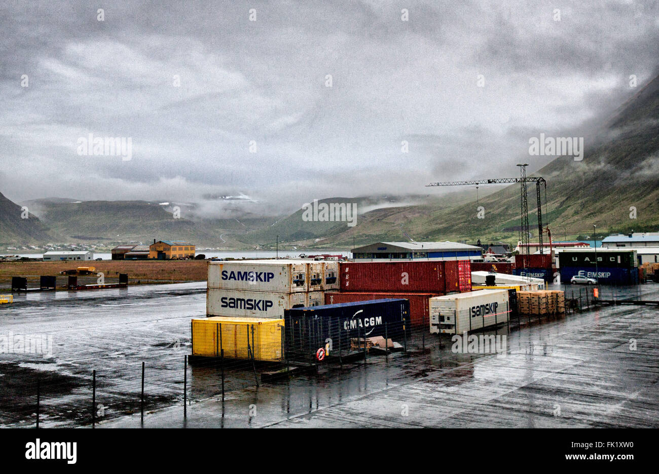 Isafjordur Harbor, Westfjords Peninsula, Iceland. 2nd Aug, 2015 ...