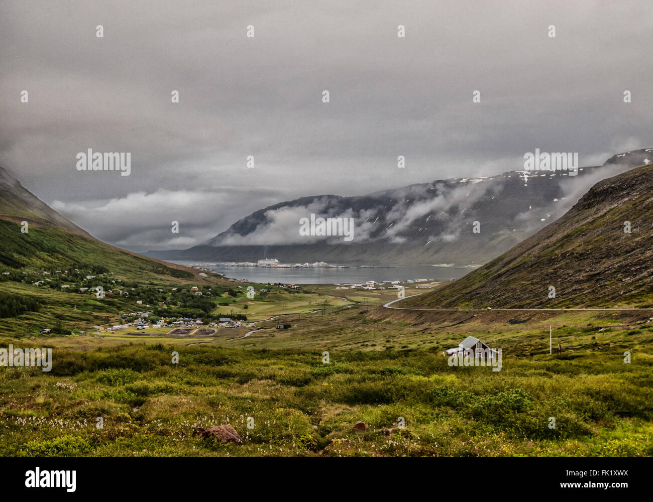 Isafjordur Harbor, Westfjords Peninsula, Iceland. 2nd Aug, 2015 ...