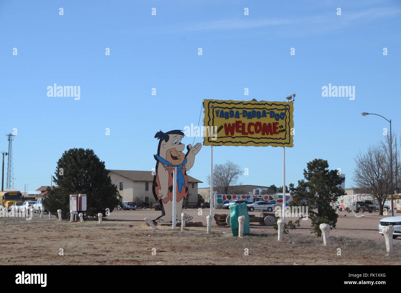 Flintstones Bedrock City theme park and camp ground in Valle, Arizona ...
