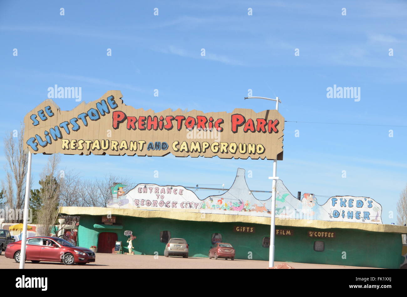 flintstone prehistoric park campground restaurant arizona Stock Photo ...