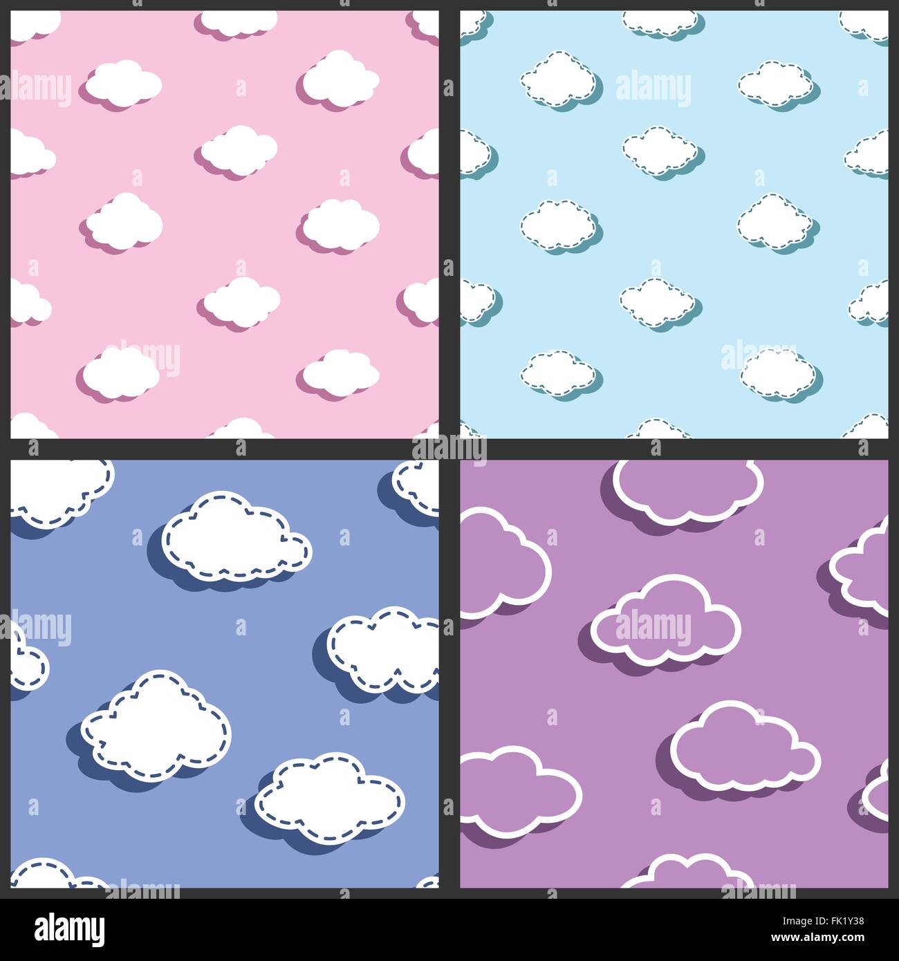 Patterned clouds Stock Vector Images - Alamy