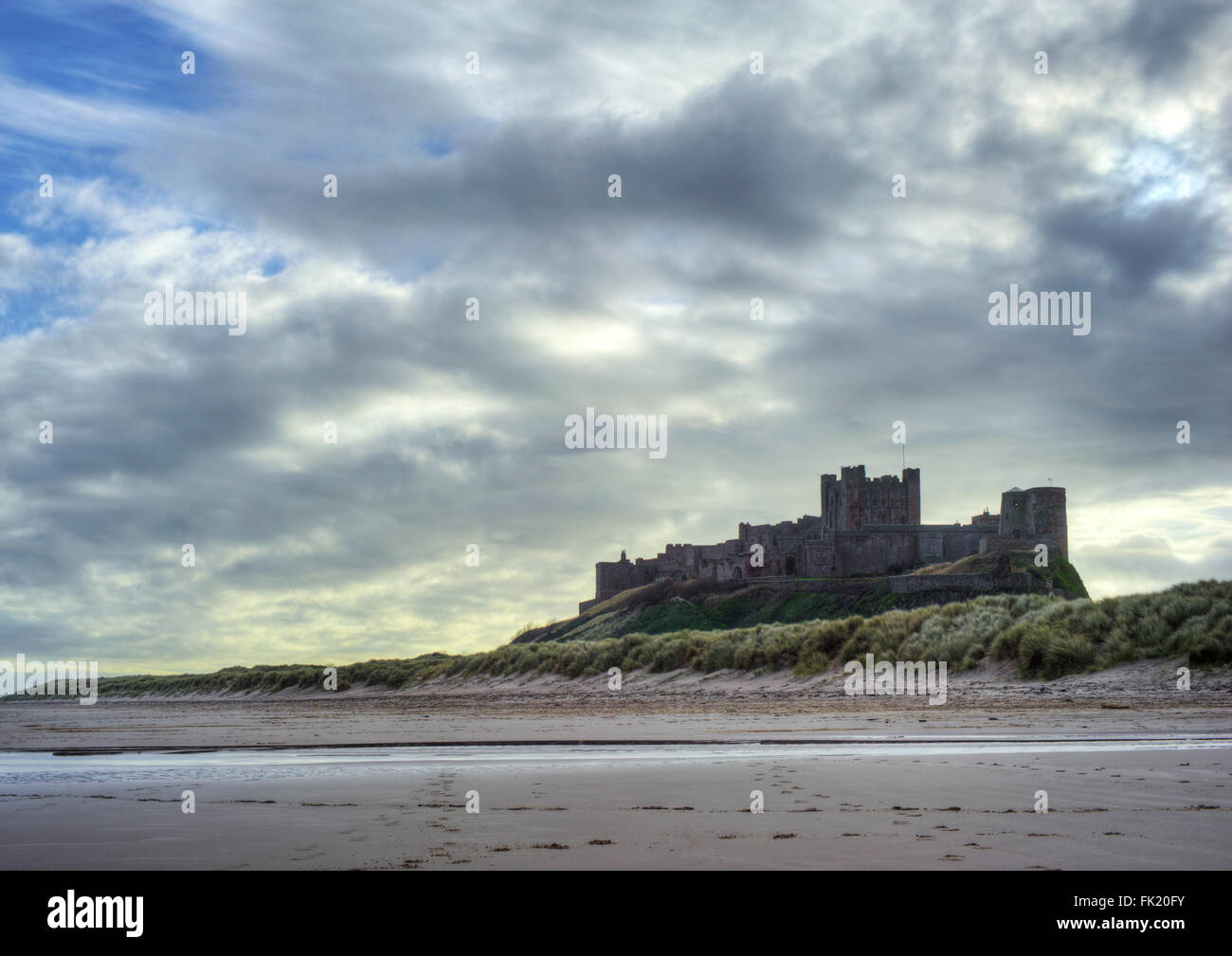 Dunstanburgh castle harbour hi-res stock photography and images - Alamy