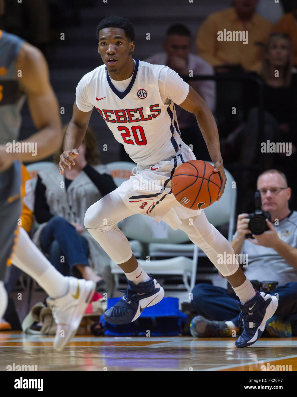 March 5, 2016: Donte Fitzpatrick-Dorsey #20 of the Mississippi Rebels ...