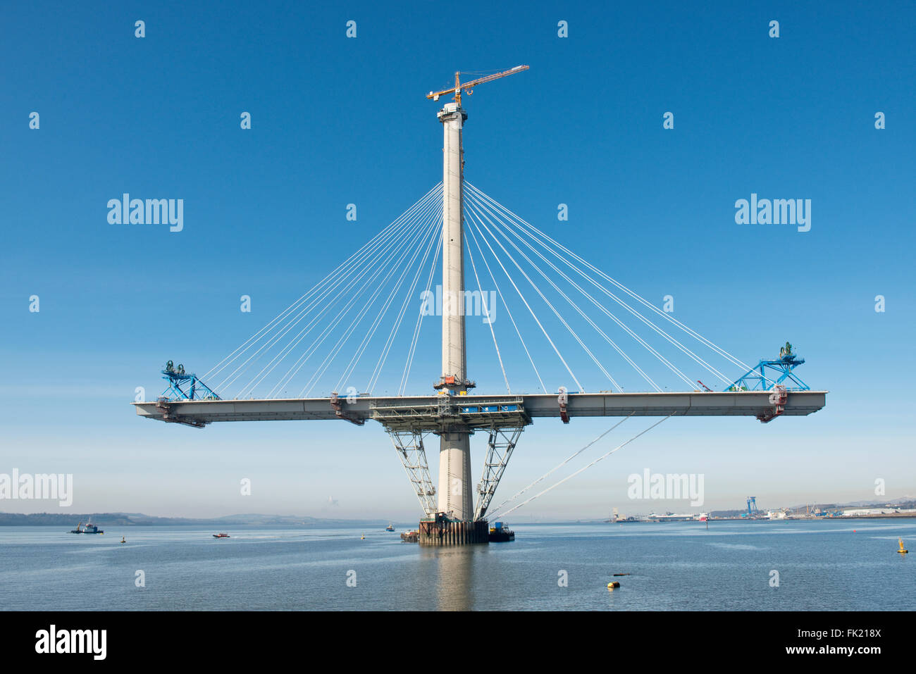 Construction of the Forth Replacement Road Bridge. Also known as the ...