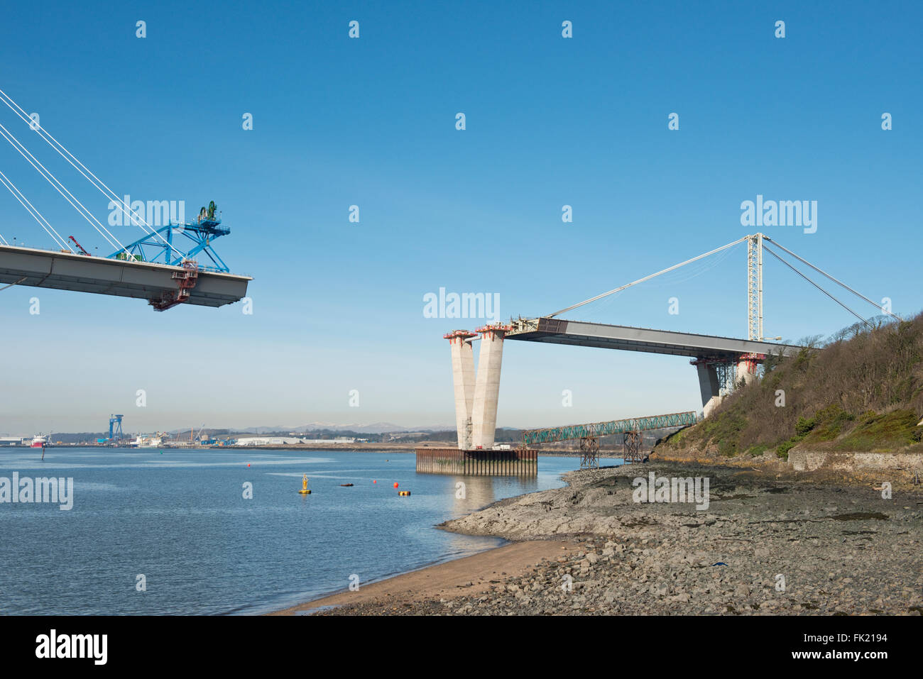 Construction of the Forth Replacement Road Bridge. Also known as the ...