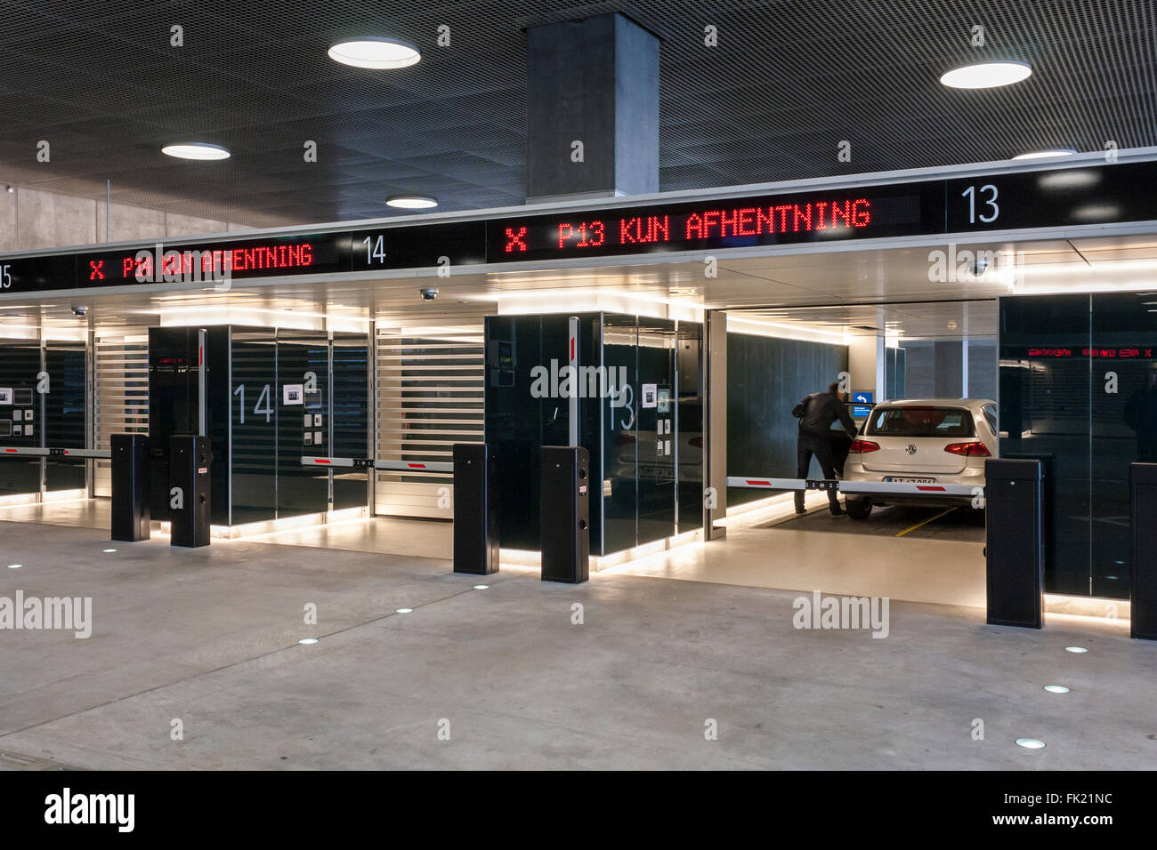 Automated Car Park at Dokk1, the city library, Aarhus, Denmark Stock ...