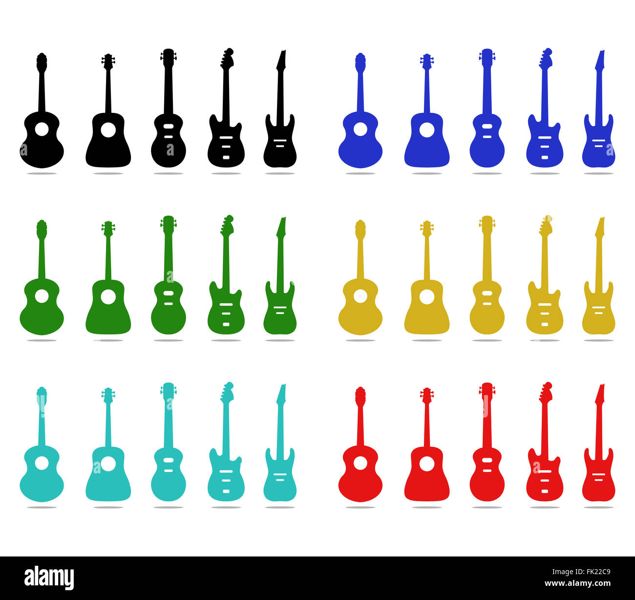 set of guitars Stock Photo - Alamy