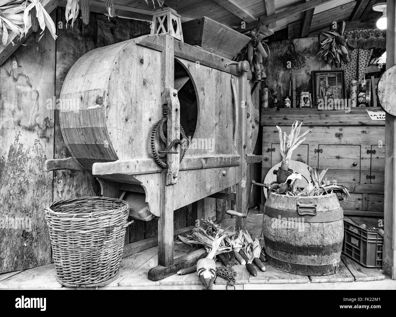 Old craft wood machine hi-res stock photography and images - Alamy