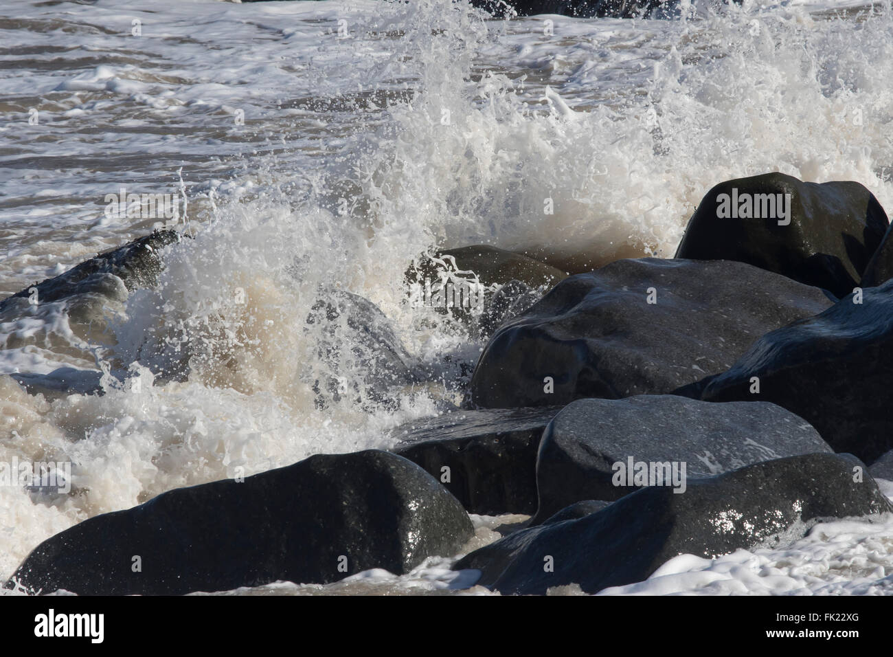 Natural rock groynes hi-res stock photography and images - Alamy