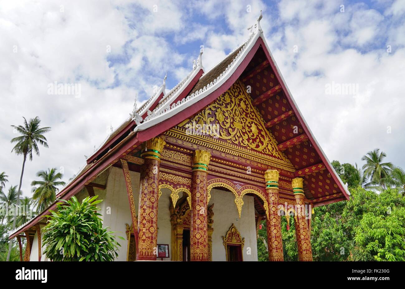 The Wat Aham temple (Monastery of the Opened Heart) in Luang Prabang ...