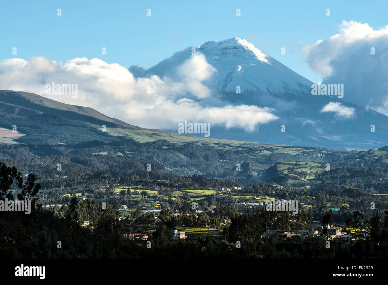 De Los Chillos Valley and Volcano Cotopaxi, Ecuador Stock Photo - Alamy