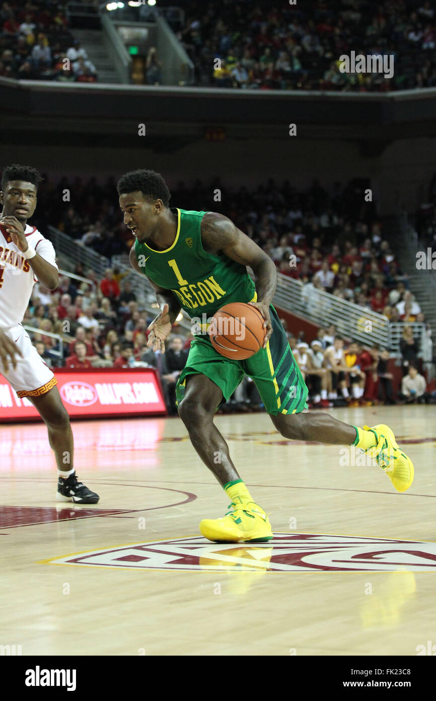 Los Angeles, CA, USA. 5th Mar, 2016. Oregon Ducks forward Jordan Bell ...