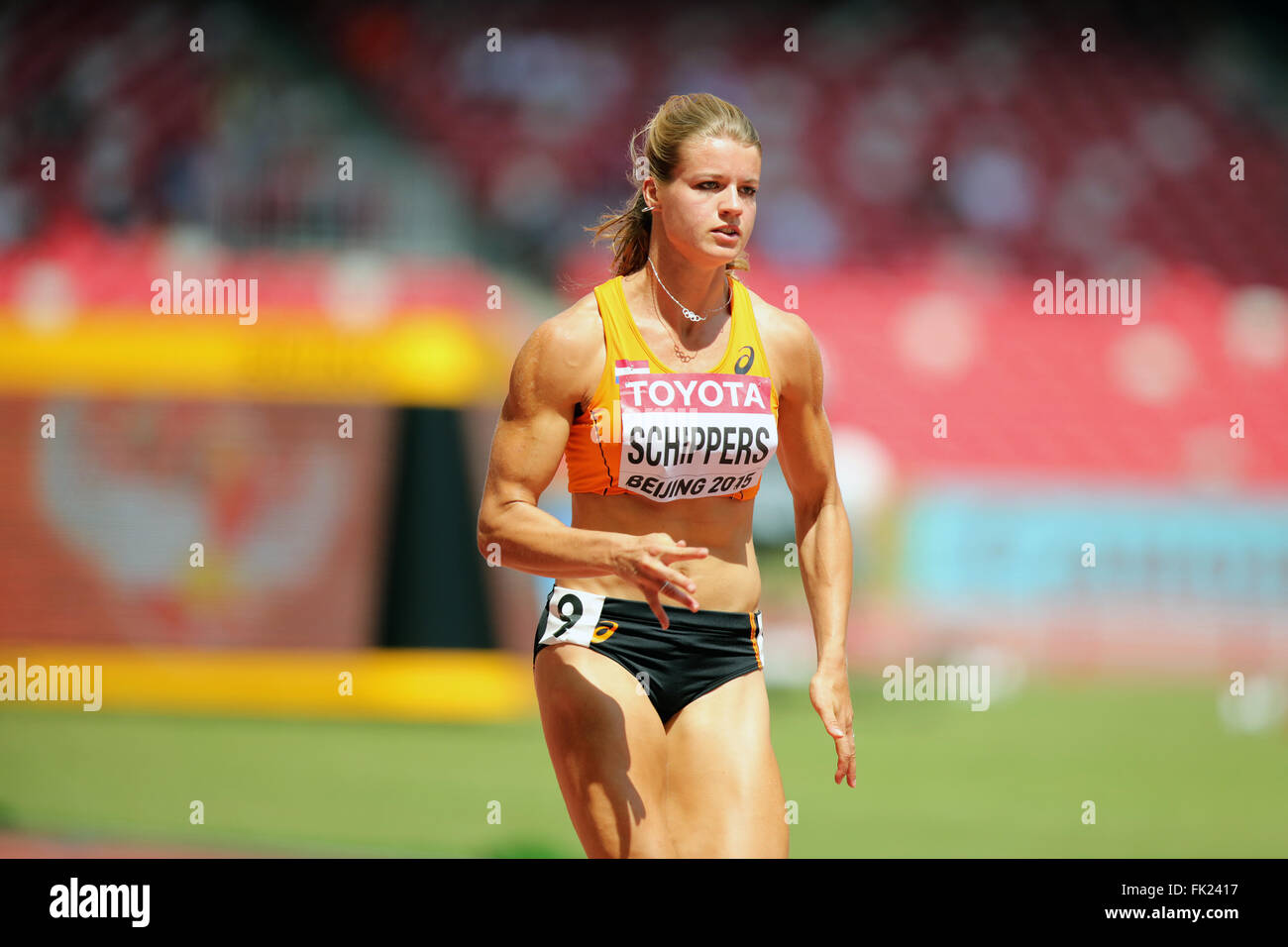 Dafne Schippers of the Netherlands competes in the Women's 200 metres ...