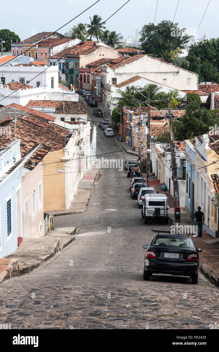Sao Bento Street Olinda Brazil Stock Photo - Alamy