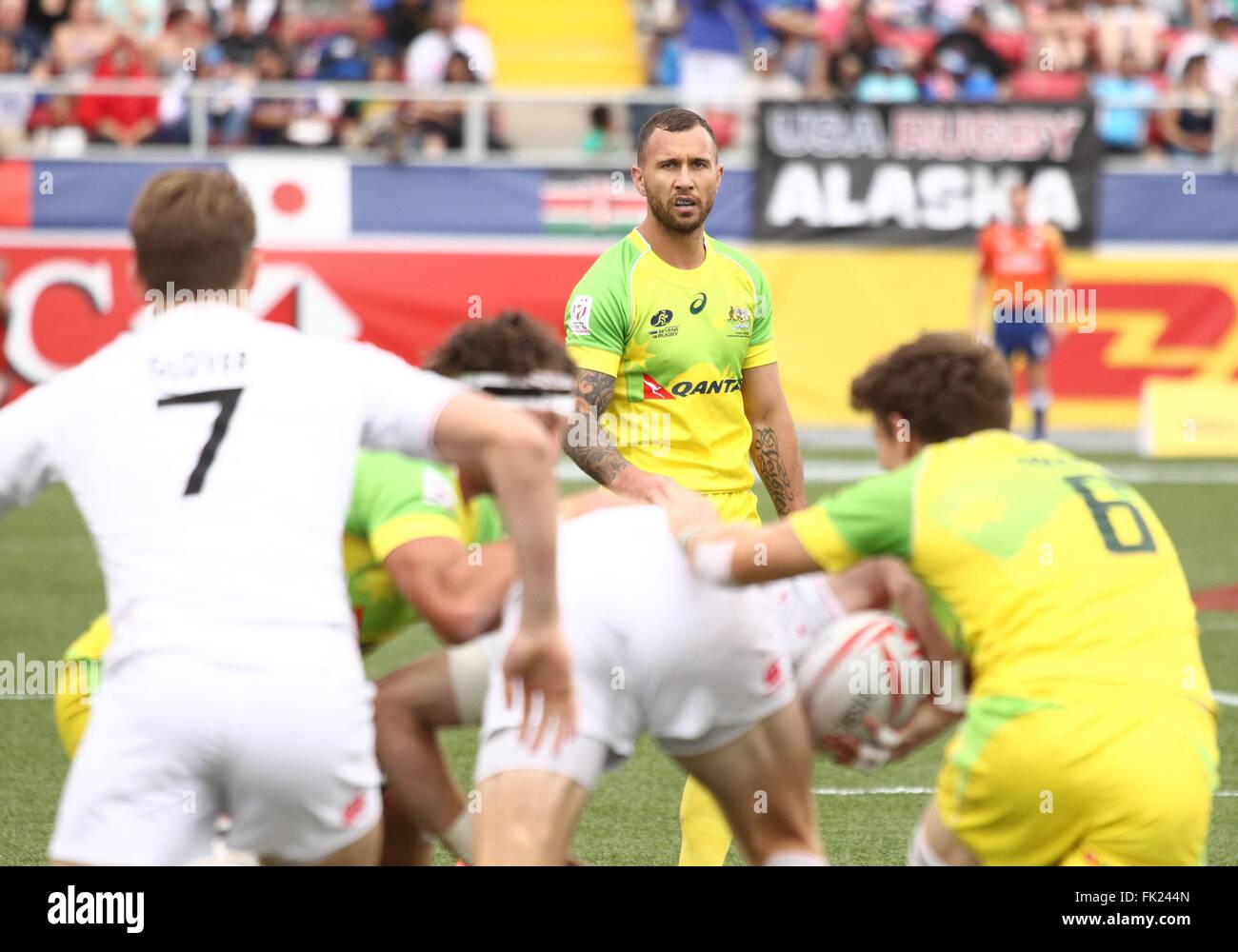 Las Vegas, NV, USA. 5th Mar, 2016. Quade Cooper of Australia in ...