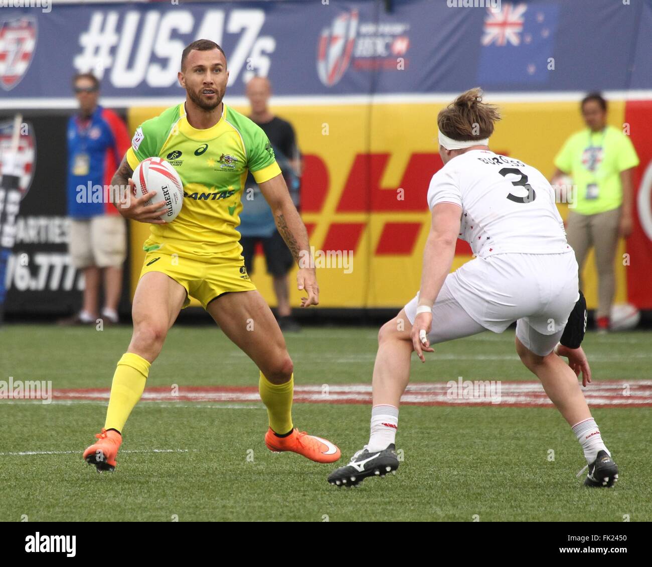 Las Vegas, NV, USA. 5th Mar, 2016. Quade Cooper of Australia in ...