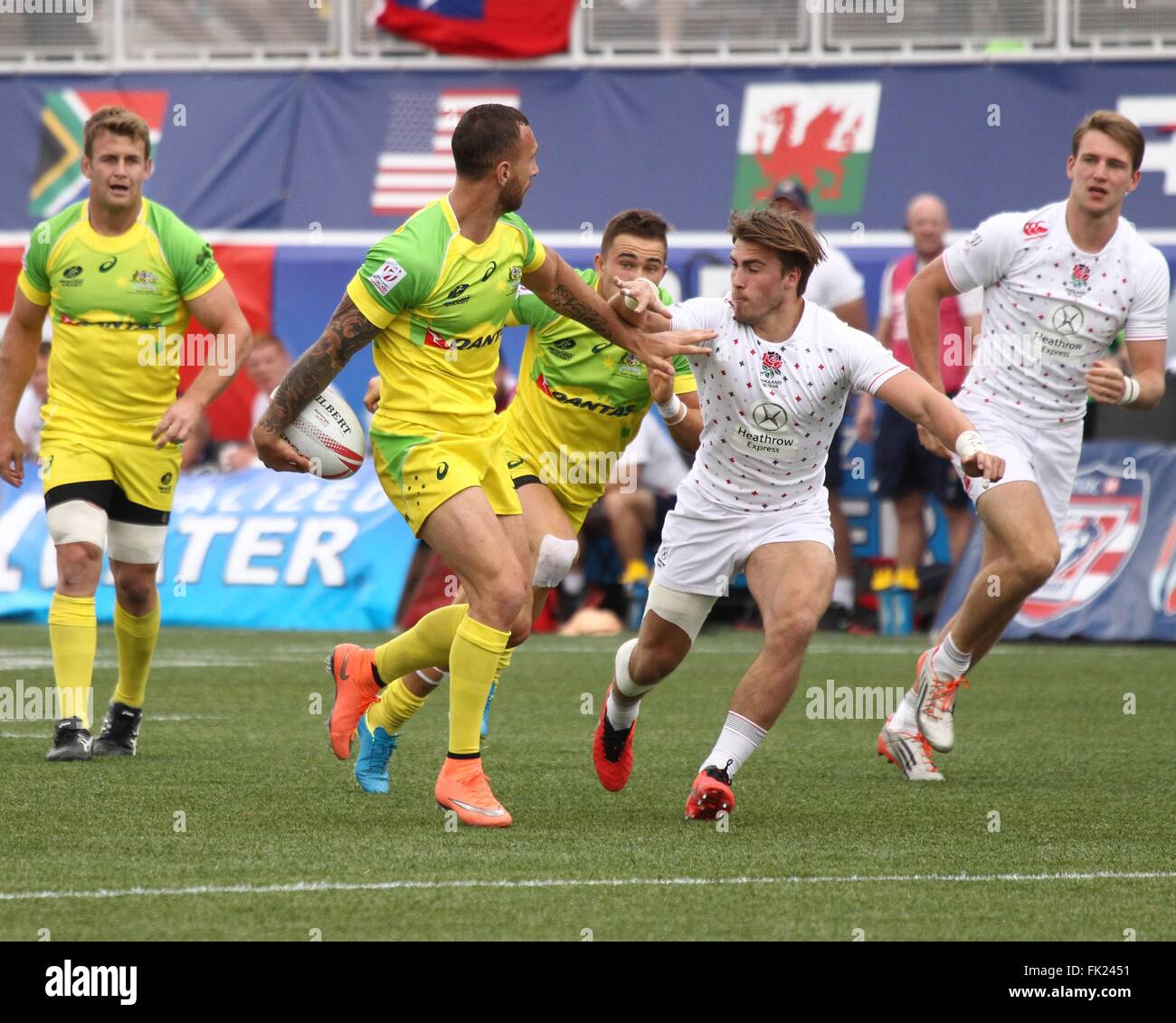 Las Vegas, NV, USA. 5th Mar, 2016. Quade Cooper of Australia in ...
