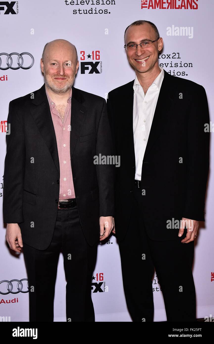New York, NY, USA. 5th Mar, 2016. Joe Weisberg, Joel Fields at arrivals ... New York, NY, USA. 5th Mar, 2016. Joe Weisberg, Joel Fields at arrivals ...