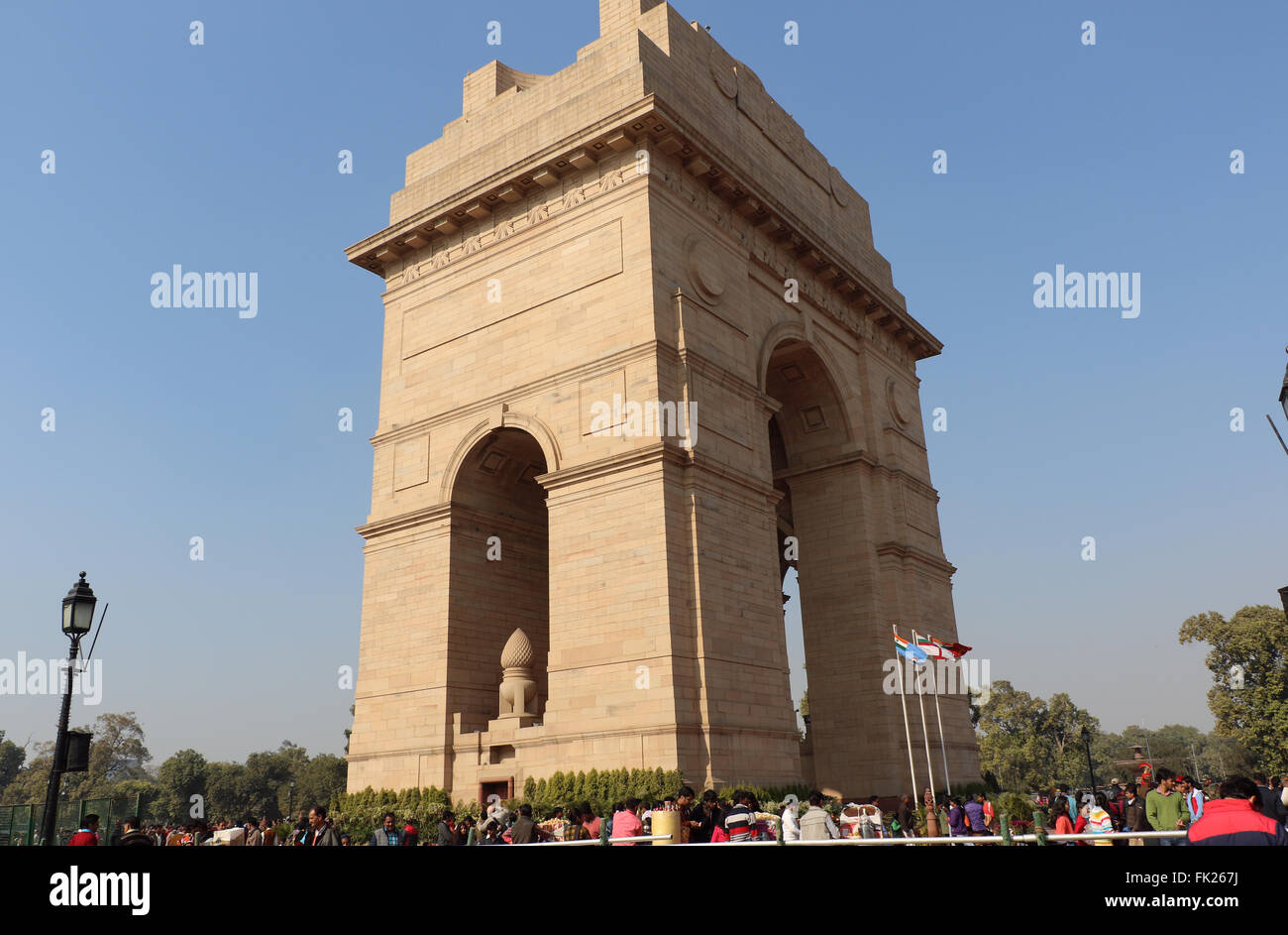 India Gate, one of the landmarks in New Delhi, India. It is originally ...