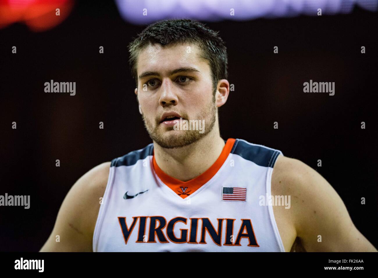 Virginia center Mike Tobey (10) during the NCAA Basketball game between ...