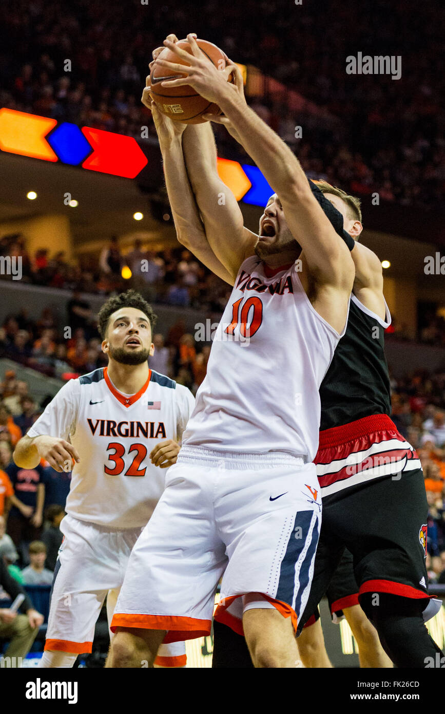 Virginia center Mike Tobey (10) during the NCAA Basketball game between ...