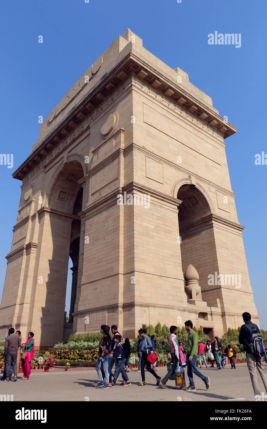 India Gate, one of the landmarks in New Delhi, India. It is originally ...