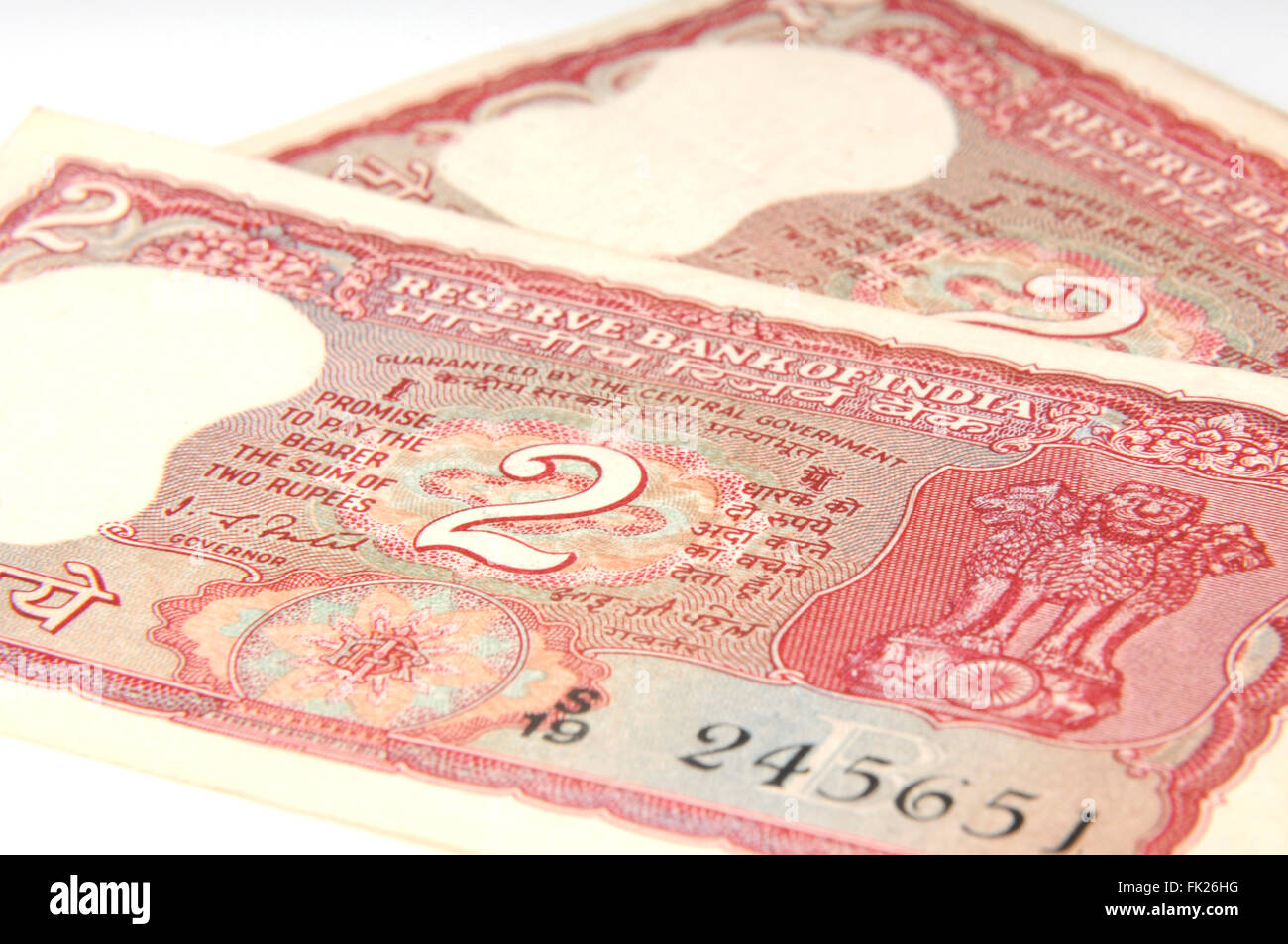 2 rupee note hi-res stock photography and images - Alamy