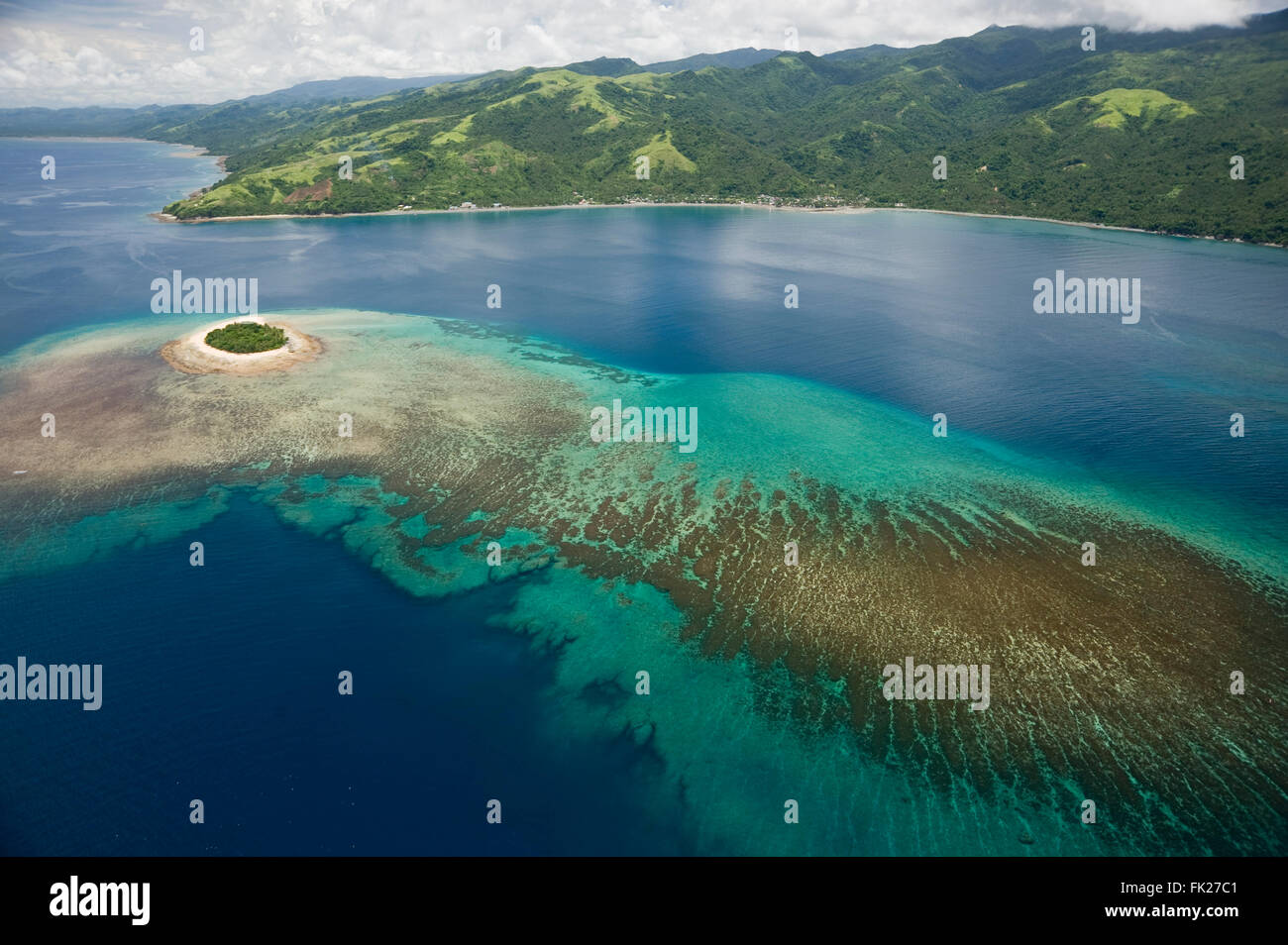 Aguirangan Island. Aerial of Camarines Sur coast and islands Stock ...