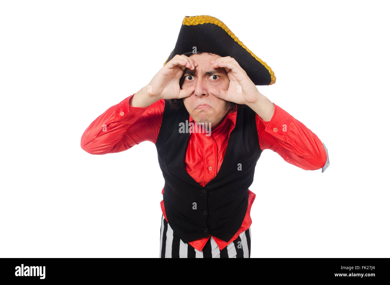 Funny pirate isolated on the white Stock Photo - Alamy