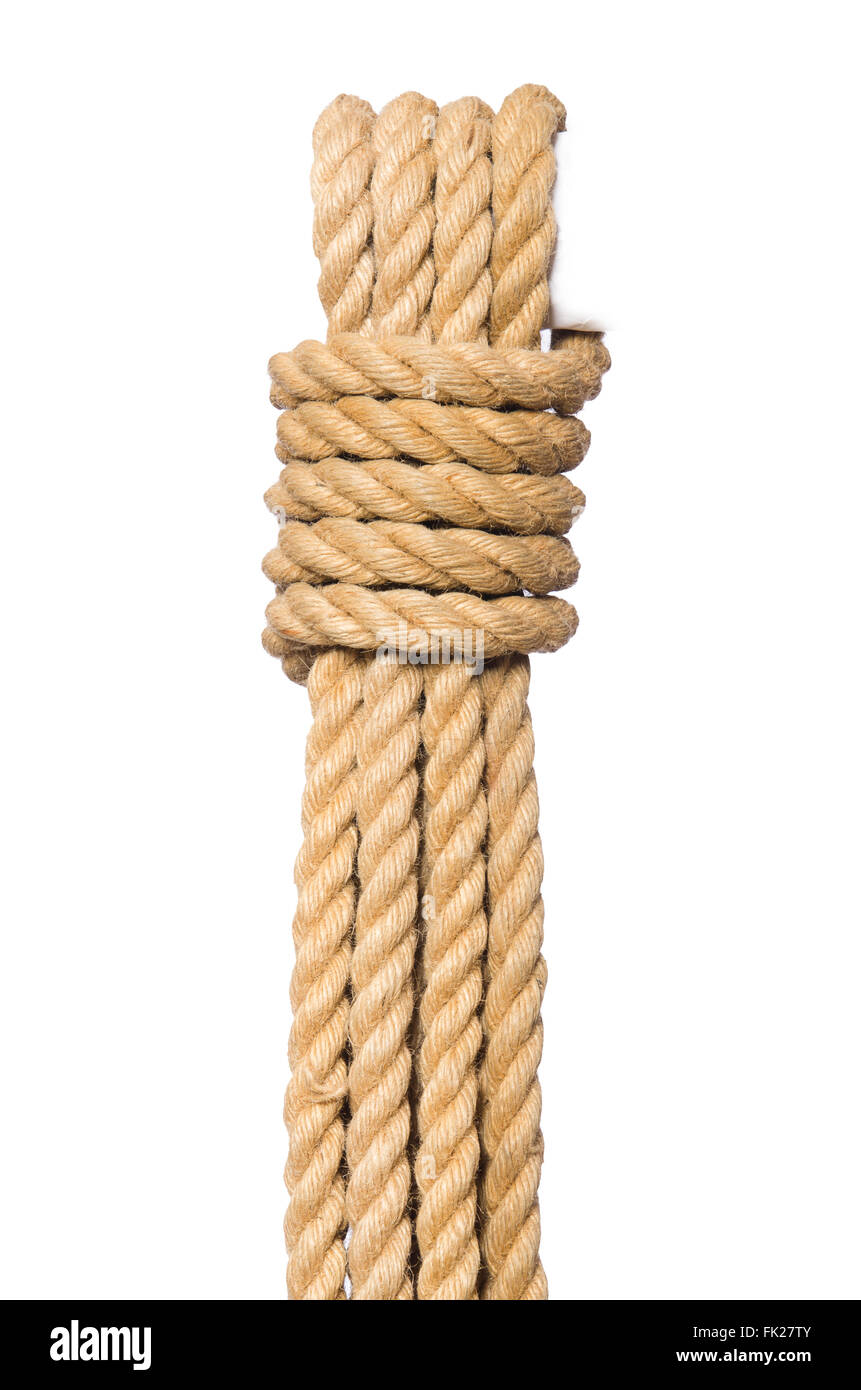 Rope isolated on the white background Stock Photo - Alamy