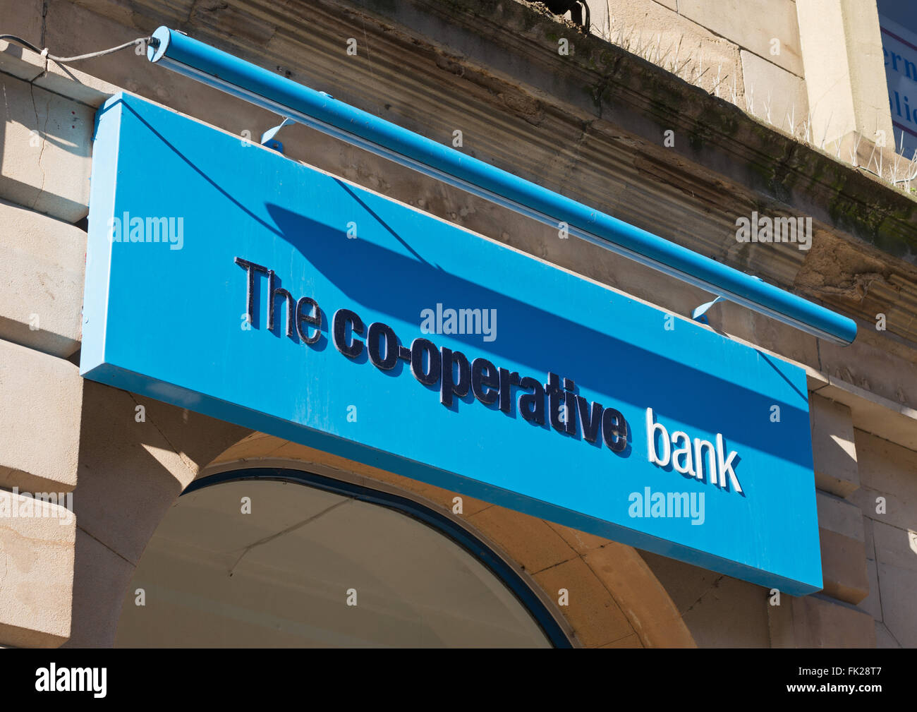 The Co-operative Bank sign outside the Bishop Auckland branch, Co ...