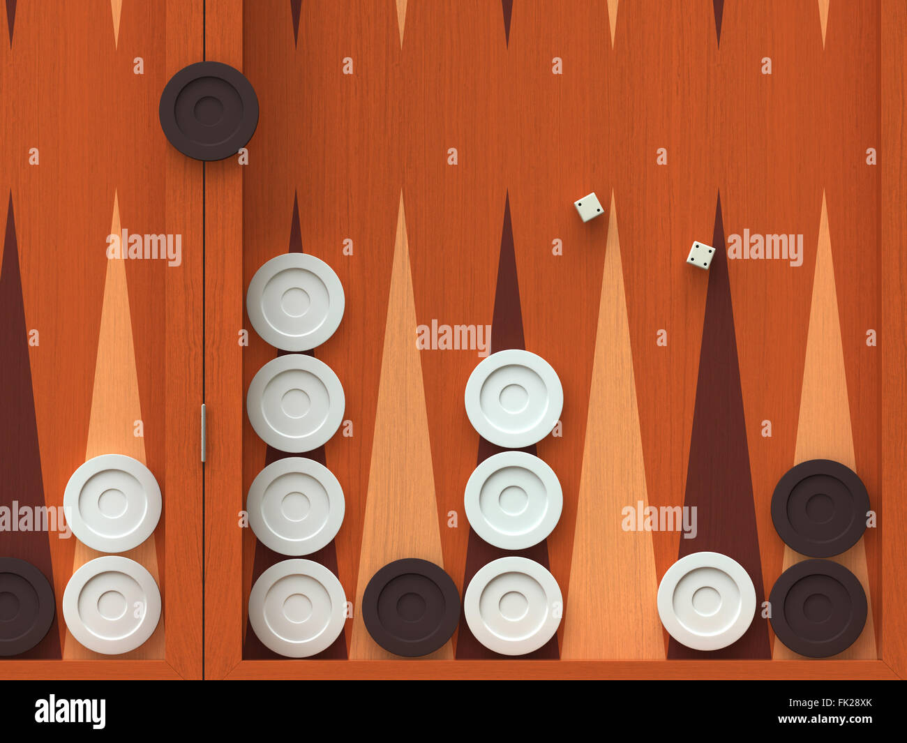 3D render of traditional backgammon game board Stock Photo - Alamy