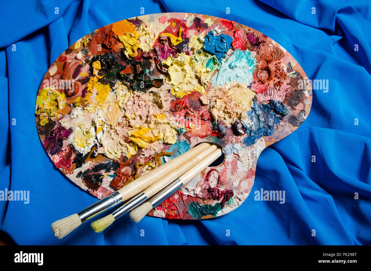 Artist palette in art concept Stock Photo - Alamy