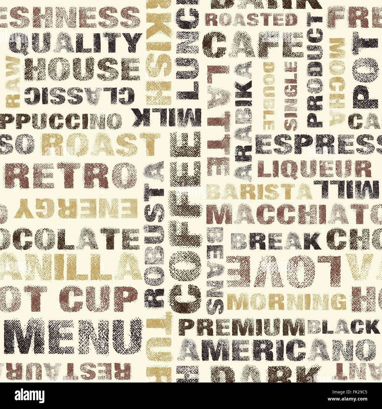 coffee letters pattern Stock Vector Image & Art - Alamy
