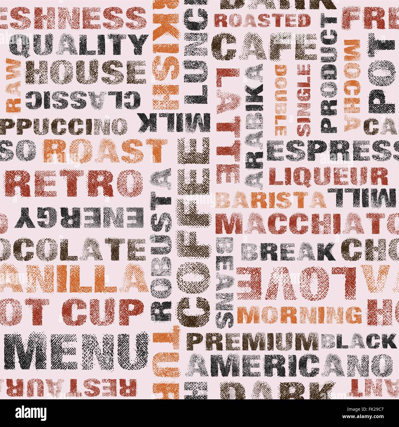 coffee letters pattern Stock Vector Image & Art - Alamy