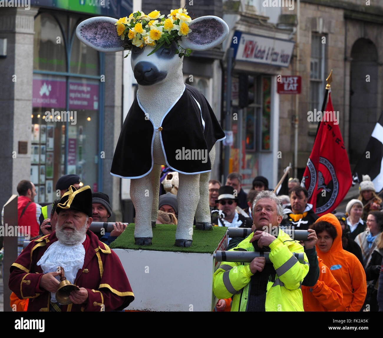 Redruth, Cornwall, UK. 05th Mar, 2016. Celebration of St Piran's Day in ...