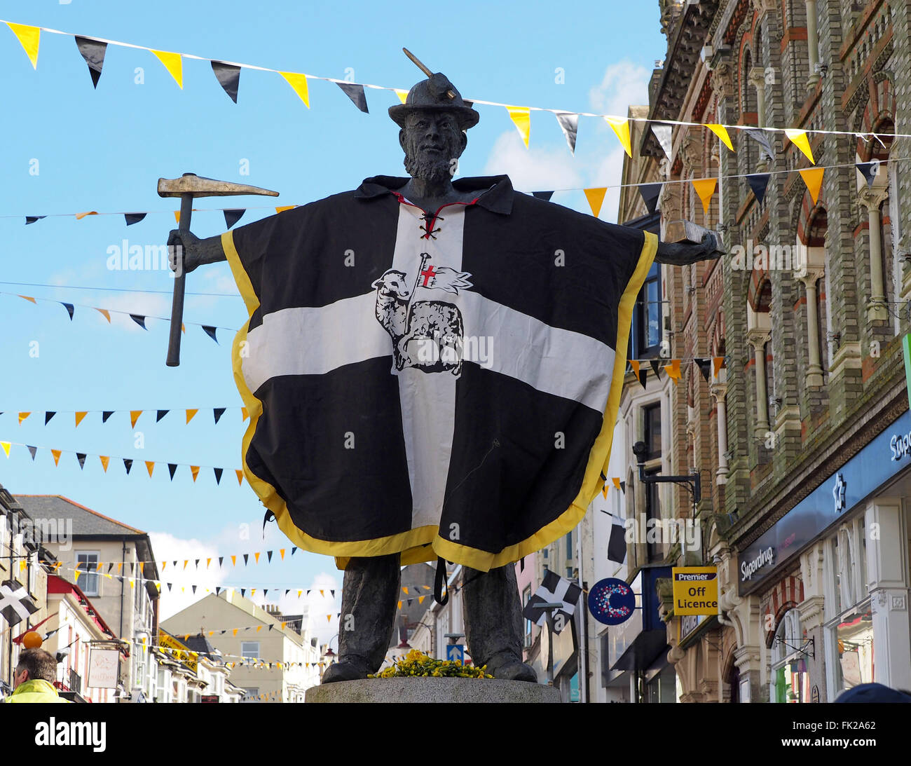 Redruth, Cornwall, UK. 05th Mar, 2016. Celebration of St Piran's Day in ...