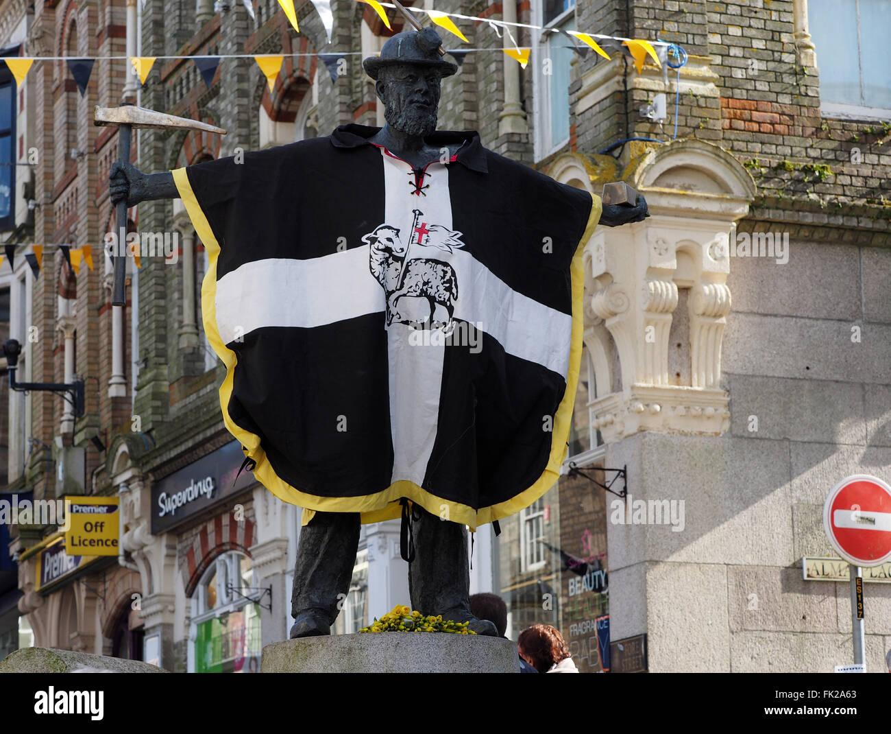 Redruth, Cornwall, UK. 05th Mar, 2016. Celebration of St Piran's Day in ...