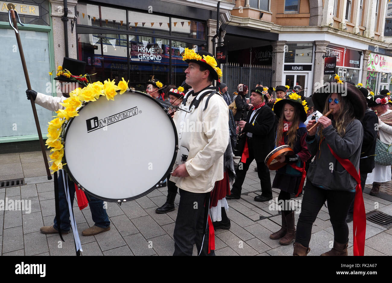 Redruth, Cornwall, UK. 05th Mar, 2016. Celebration of St Piran's Day in ...